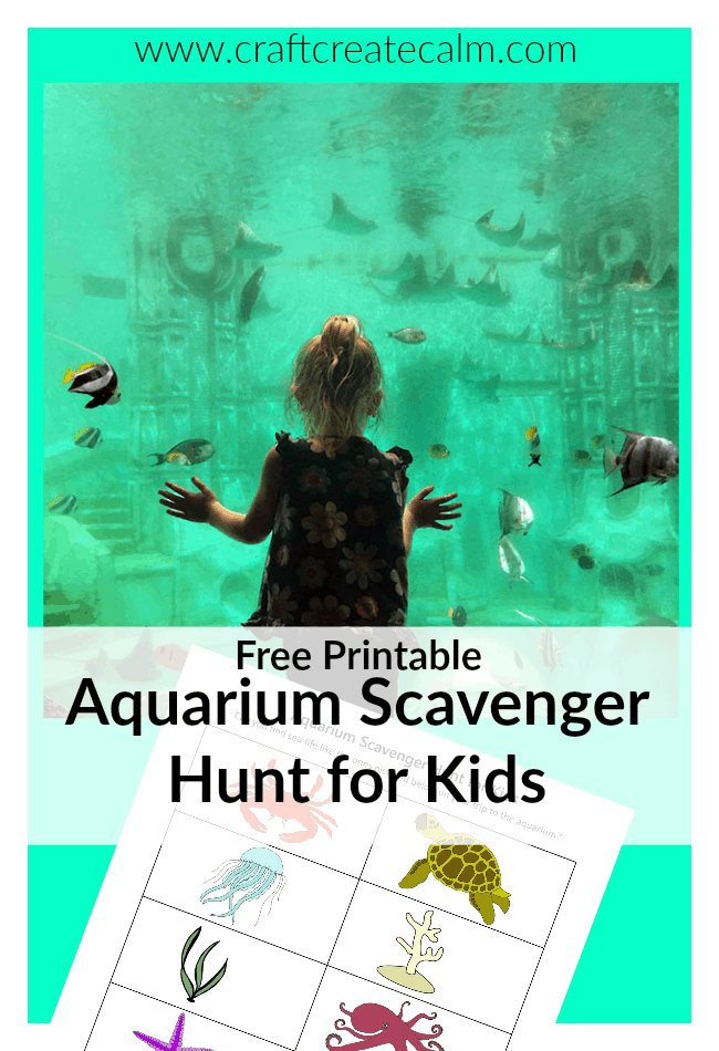 Aquarium Scavenger Hunt Free Printable from CraftCreateCalm.