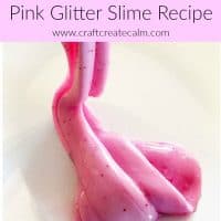 DIY Pink Slime Recipe with Glitter