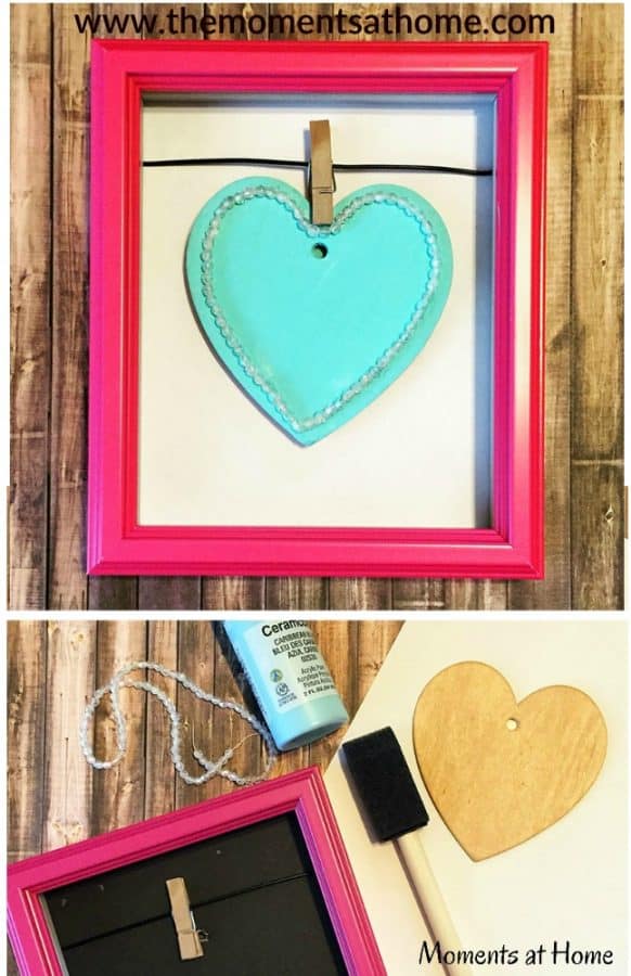 DIY Heart Decoration in a Frame Decor