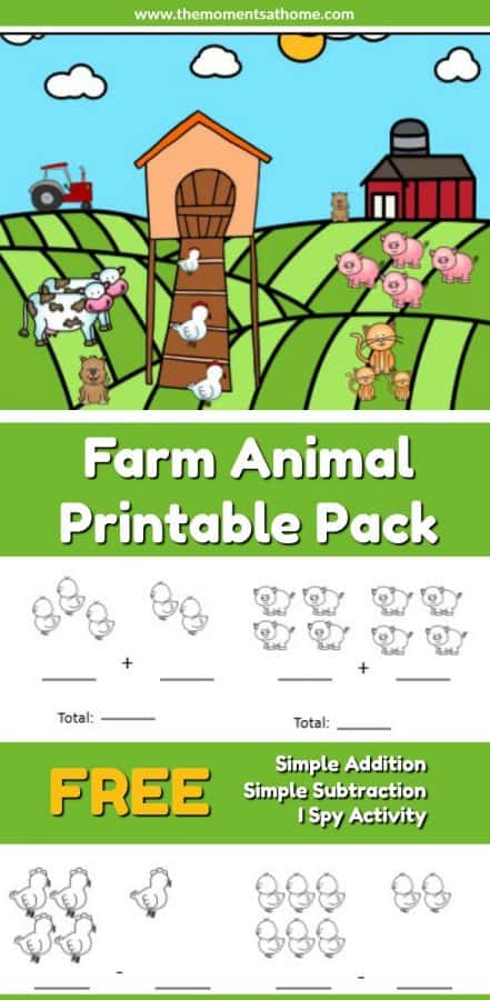 Farm Animal Addition and Subtraction Worksheets