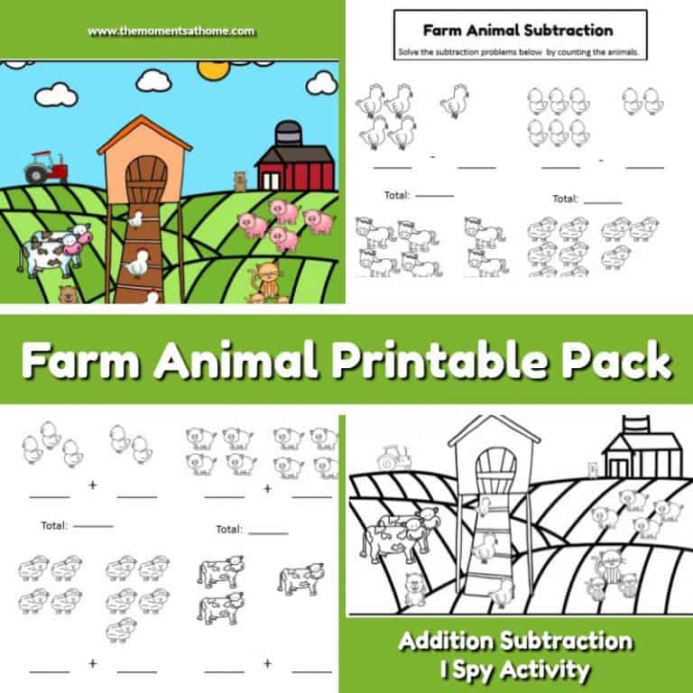 Farm Animal Addition and Subtraction Worksheets