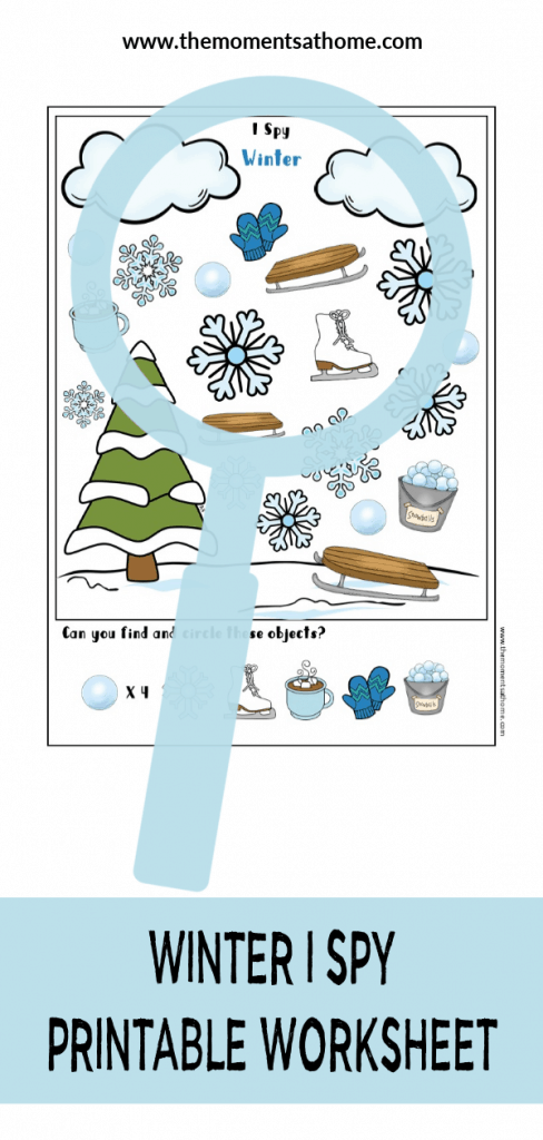 Printable Winter Worksheets for Kids I Spy Winter