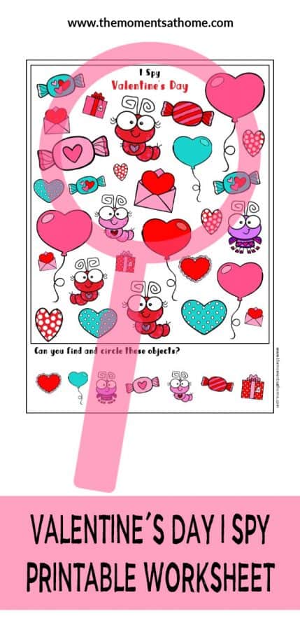 Valentine's Day I Spy Printable Worksheet