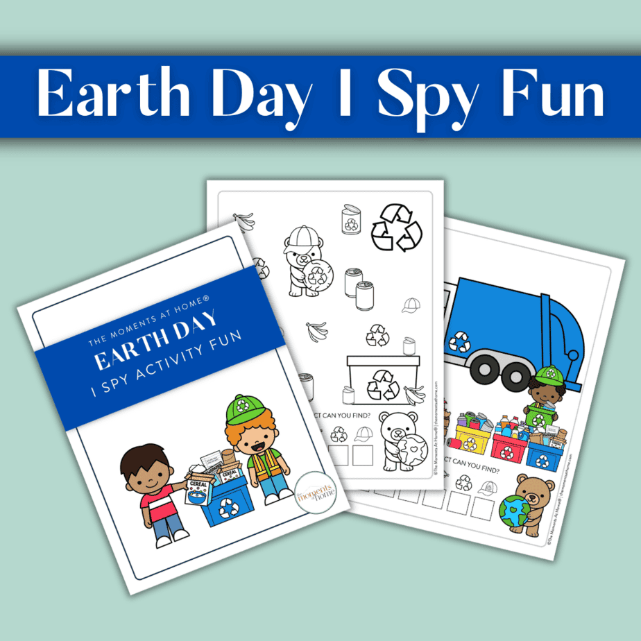 Earth Day Printable I Spy & Color Activity Worksheet